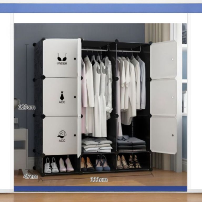 ANGELES DEL HOGAR Armario Organizador Closet Plastico Plegable Armable ...