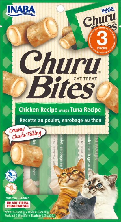 Inaba Snack Suplemento Para Gato Churu Bites Cat Treat 30g - Verde ...