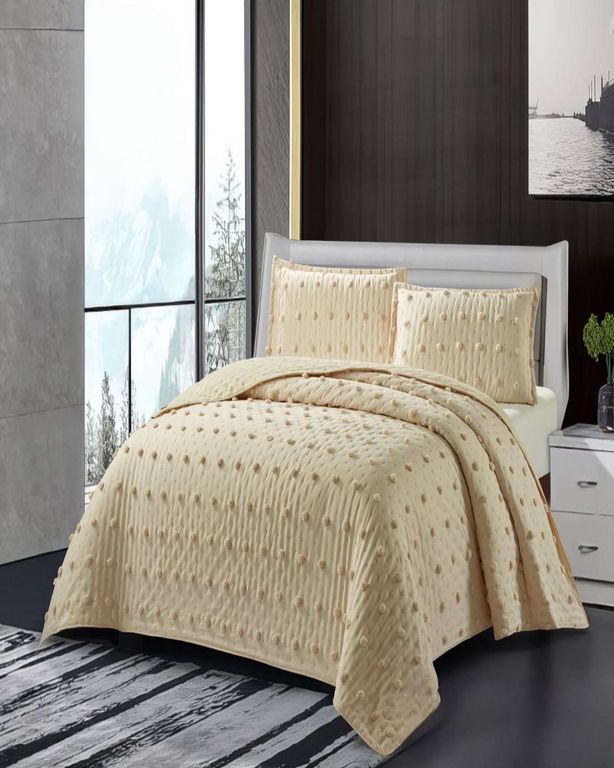 CUBRECAMA QUILT TUFTING DE LUJO SUAVE KING | Sodimac Chile