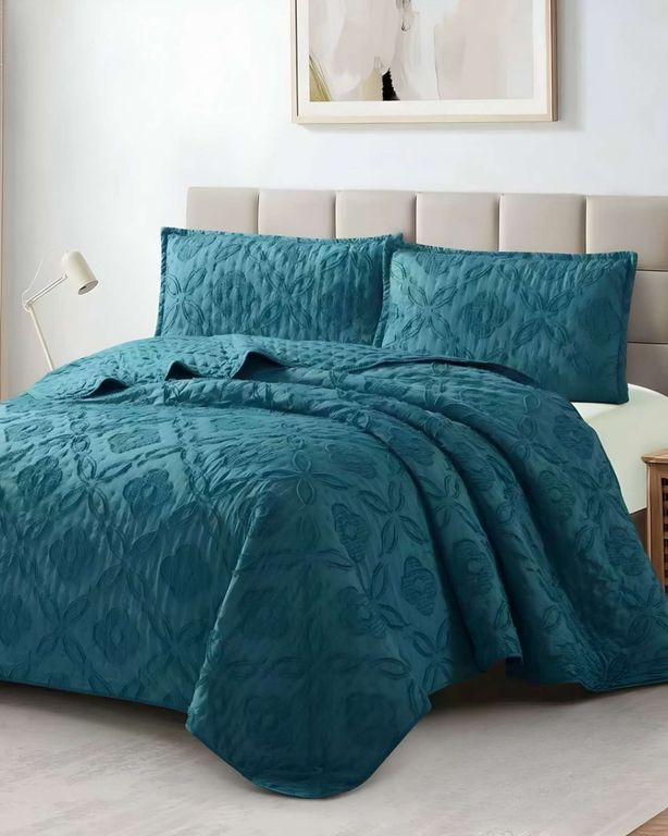 CUBRECAMA QUILT TUFTING DE LUJO SUAVE KING | Sodimac Chile
