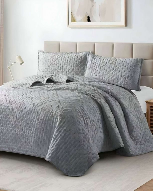 CUBRECAMA QUILT TUFTING DE LUJO SUAVE KING | Sodimac Chile