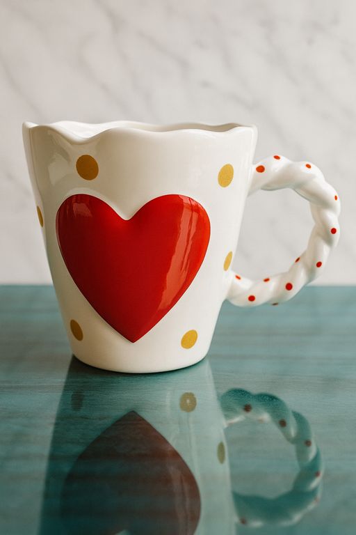 Taza con Corazón en Relieve Estilo Minimalista | Sodimac Chile