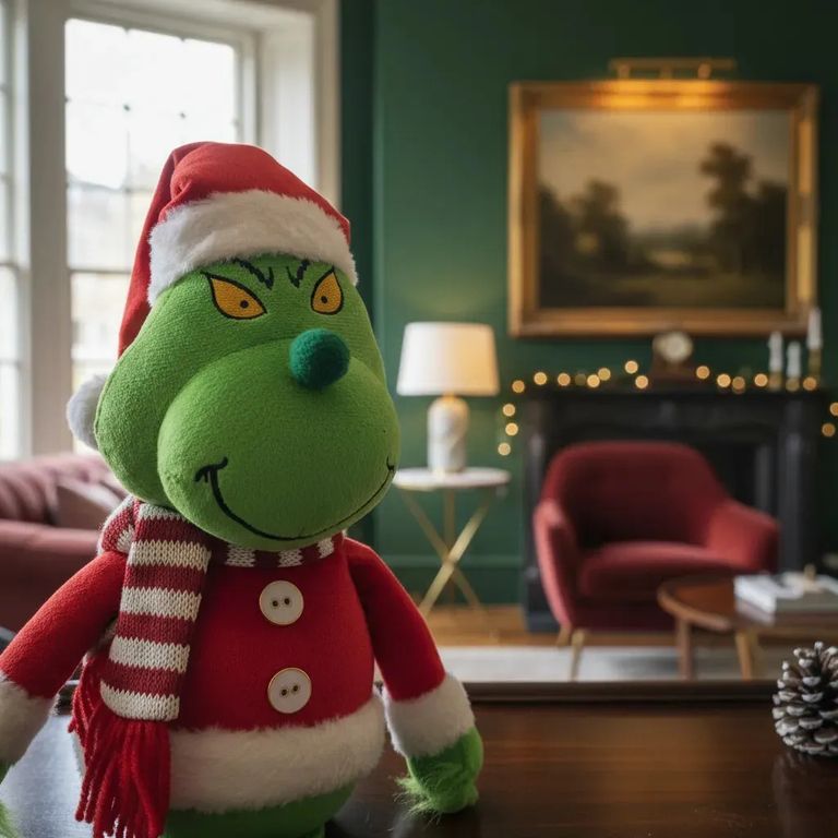 GENERICO Muñeco Navidad Patas Largas Navidad Grinch 50cm Color Verde ...