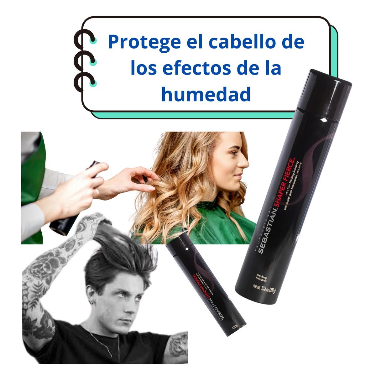 SEBASTIAN Spray Sebastian Shaper Fierce 400ml de Acabado Ultra Firme ...