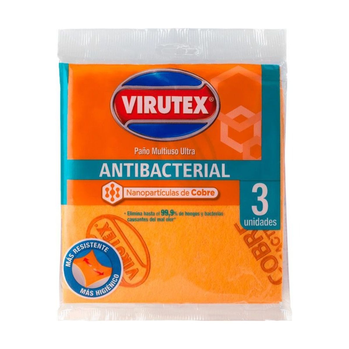 VIRUTEX PACK X 4 PAÑO MULTIUSO COBRE 3 UND VIRUTEX | Falabella Chile