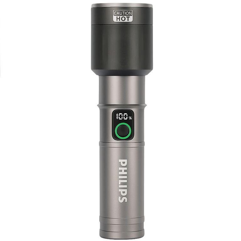 Linterna LED 60W Philips High Power Zoom Aluminium USB-C Recargable ...