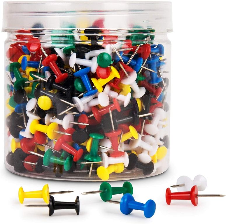 800 Chinches Colores Push Pins Tachuelas Para Pizarra Corcho Multicolor ...