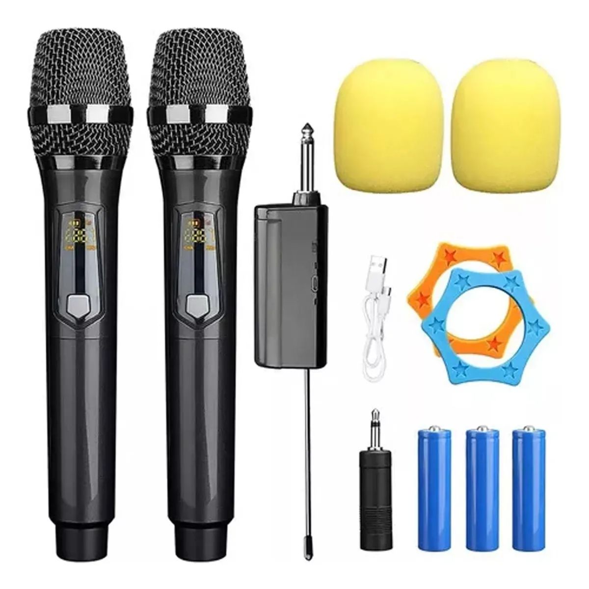 GENERICO Universal Micrófono Inalámbrico Profesional Karaoke Kit 2pcs ...