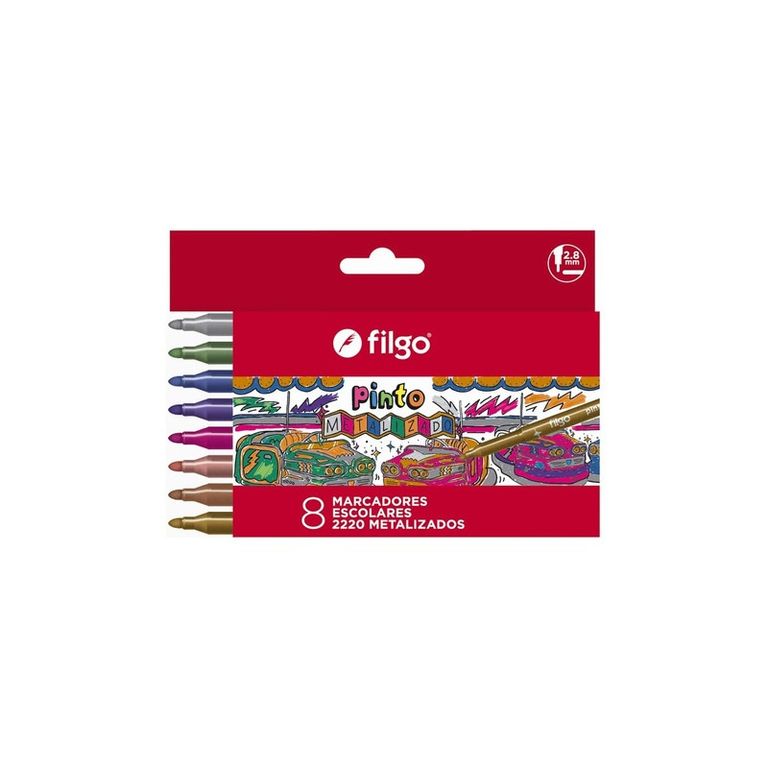 FILGO Set 8 lapices marcadores Filgo Pinto Metalizados | falabella.com