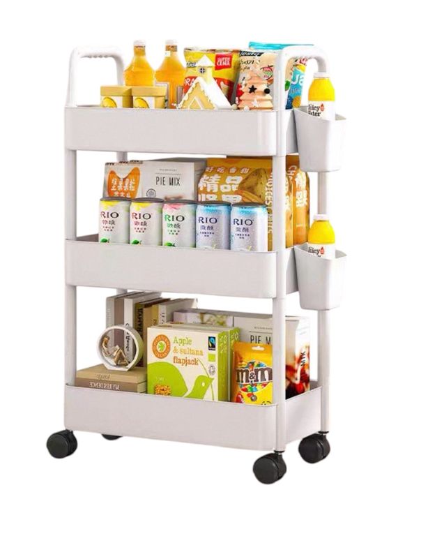 Estante Organizador Baño y cocina 3 Niveles Carrito Multifuncional ...