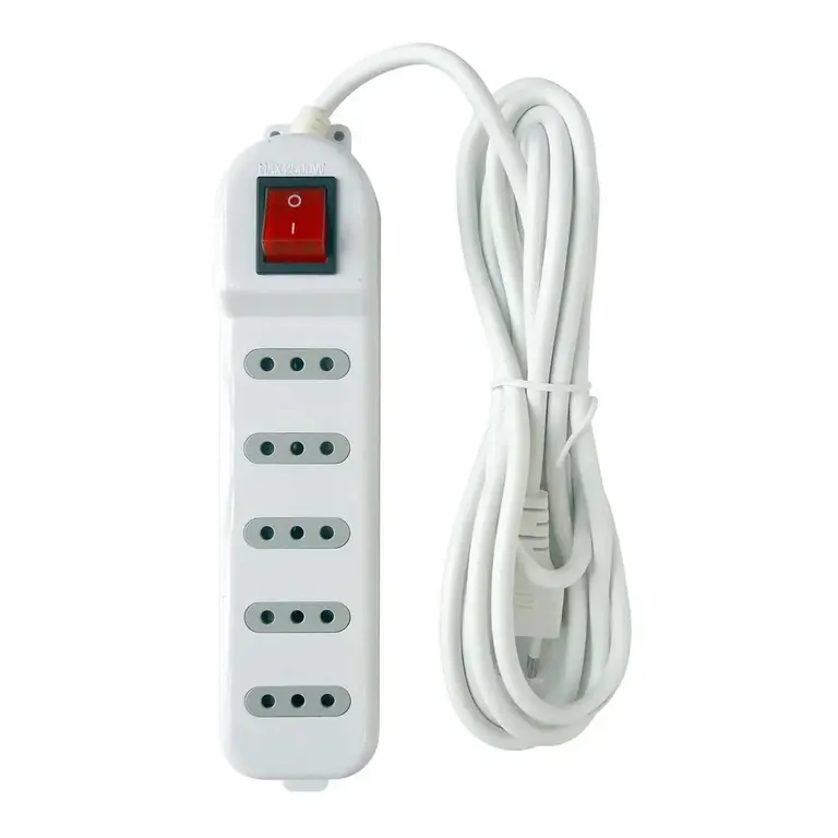 MACROTEL Alargador con Protección 3mts 5 Pos ME-071W Macrotel Blanco ...
