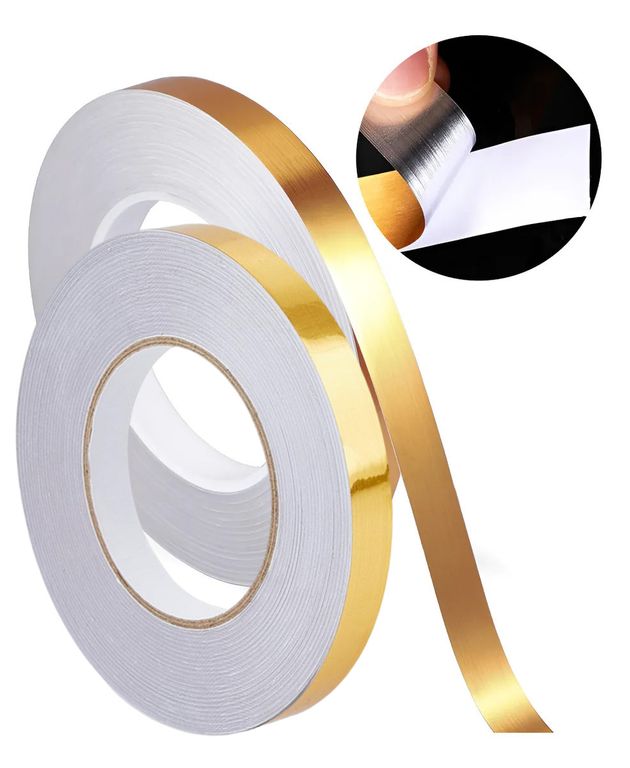 2 Cinta Adhesiva Decorativa Dorada Rollo Para Muros Y Pisos | Sodimac Chile