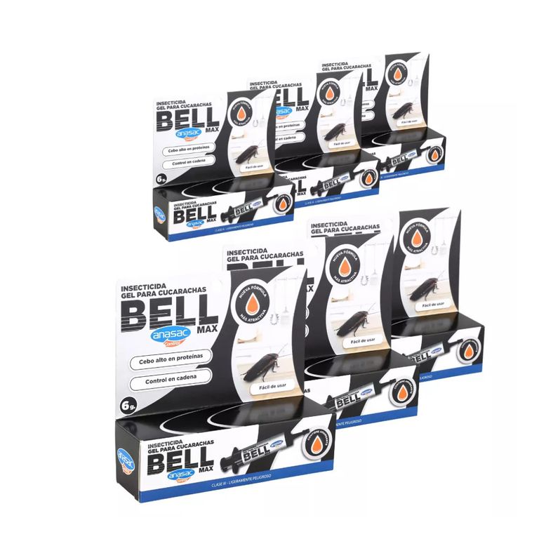 ANASAC Pack 6x Bell Max Gel Para Cucarachas 6 Gr - Anasac | falabella.com