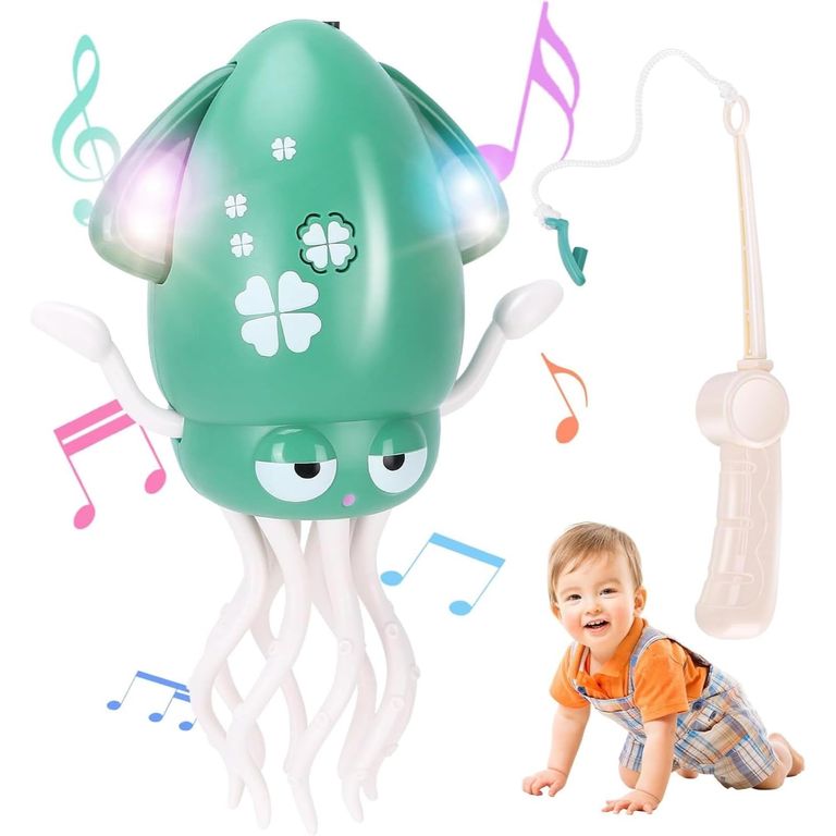 COSMETICAVAL Pulpo Juguete De Bebe Bailarín Musical Con Luces Con Usb ...