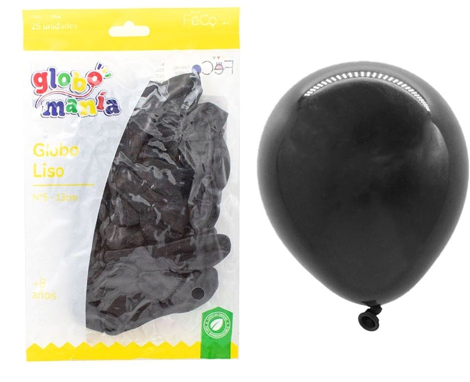 GENERICO GLOBO 5 STANDARD NEGRO X25 UNI | falabella.com