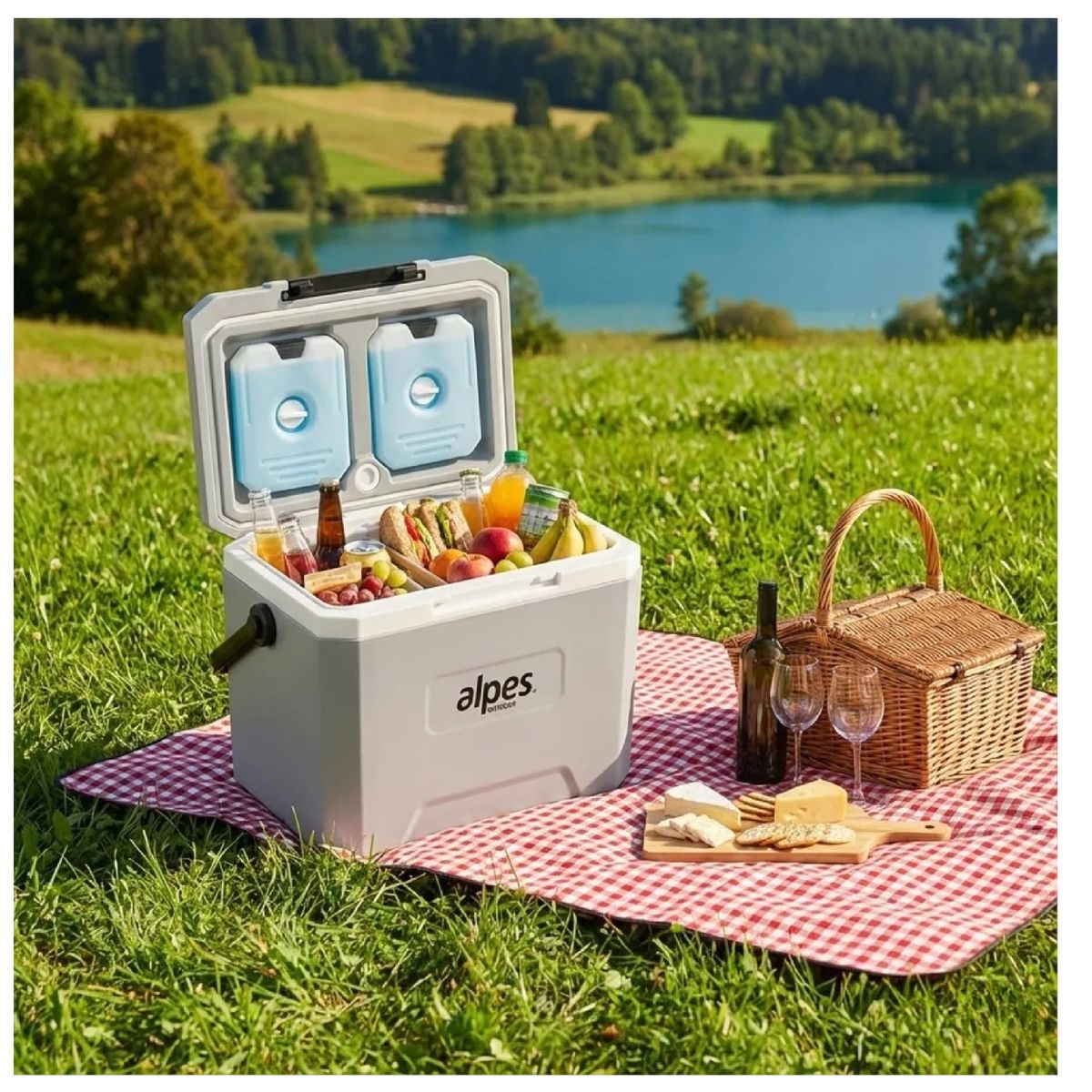 ALPES Nevera Rigida Alpes 22 Litros Cooler Termica Con 2 Ice Pack ...
