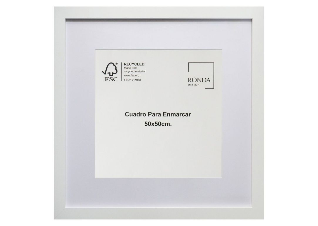 Cuadro para enmarcar 50x50 CM Blanco | Sodimac Chile