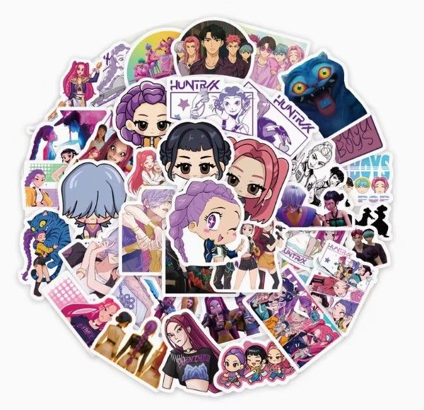 GENERICO Set 75 Stickers Demon Hunter Kawai Pegatina K Pop Demon Hunter ...