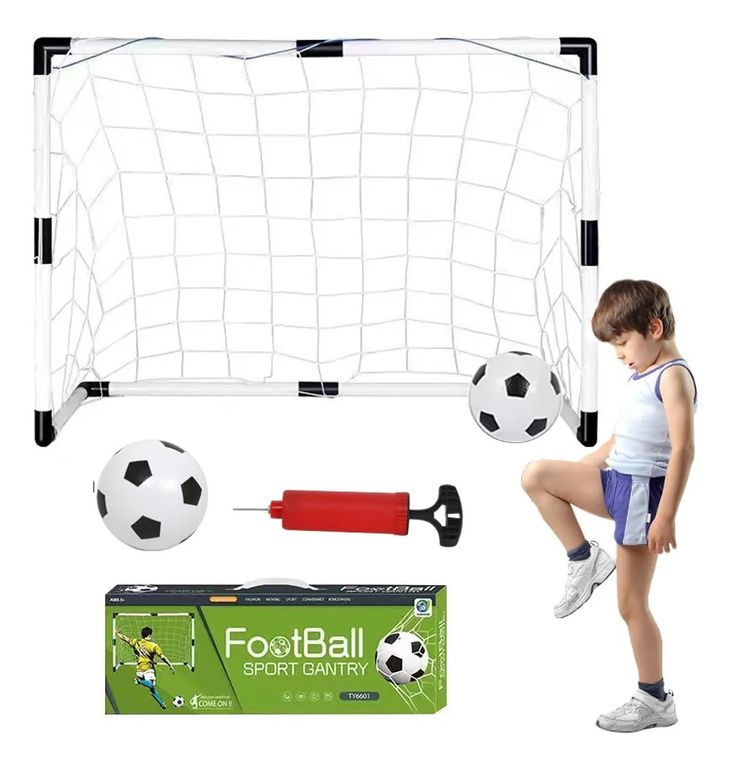 EVERSO Arco De Fútbol 95x70cm Porterías Portátil Juguete Para Niños ...