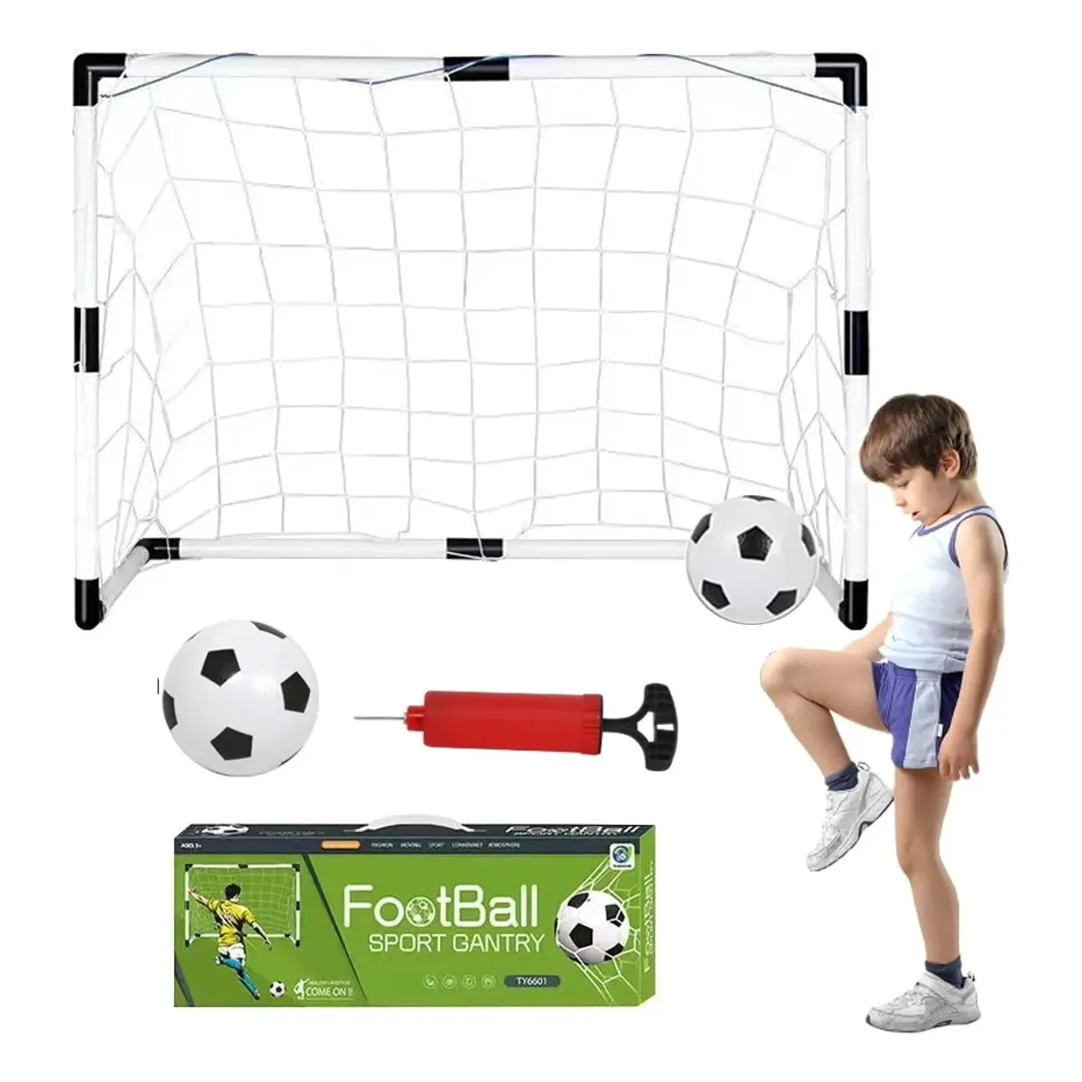 EVERSO Arco De Fútbol 95x70cm Porterías Portátil Juguete Para Niños ...