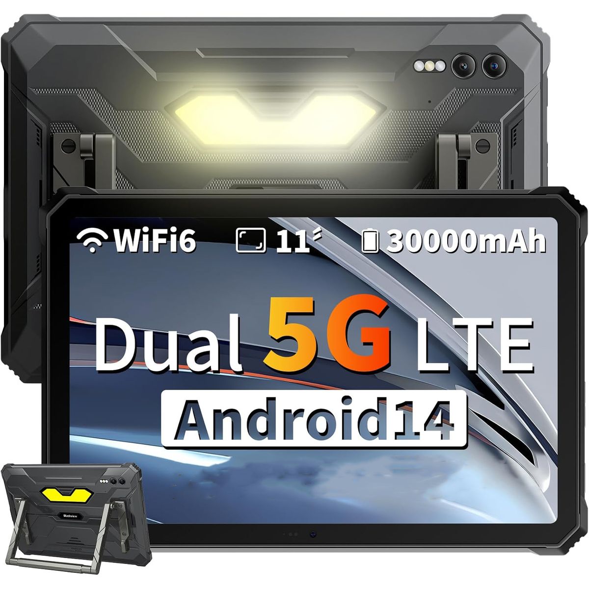 BLACKVIEW Blackview Active 10 Pro 5G Tableta 36GB+512GB 30000mAh 108MP 11 pulgadas-Negro ...