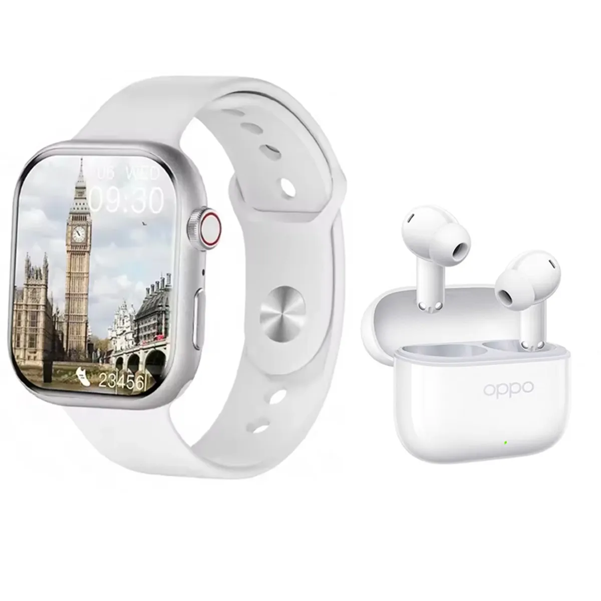 OPPO Audífonos OPPO Enco 4i Blanco Bluetooth y S10 reloj inteligente W ...