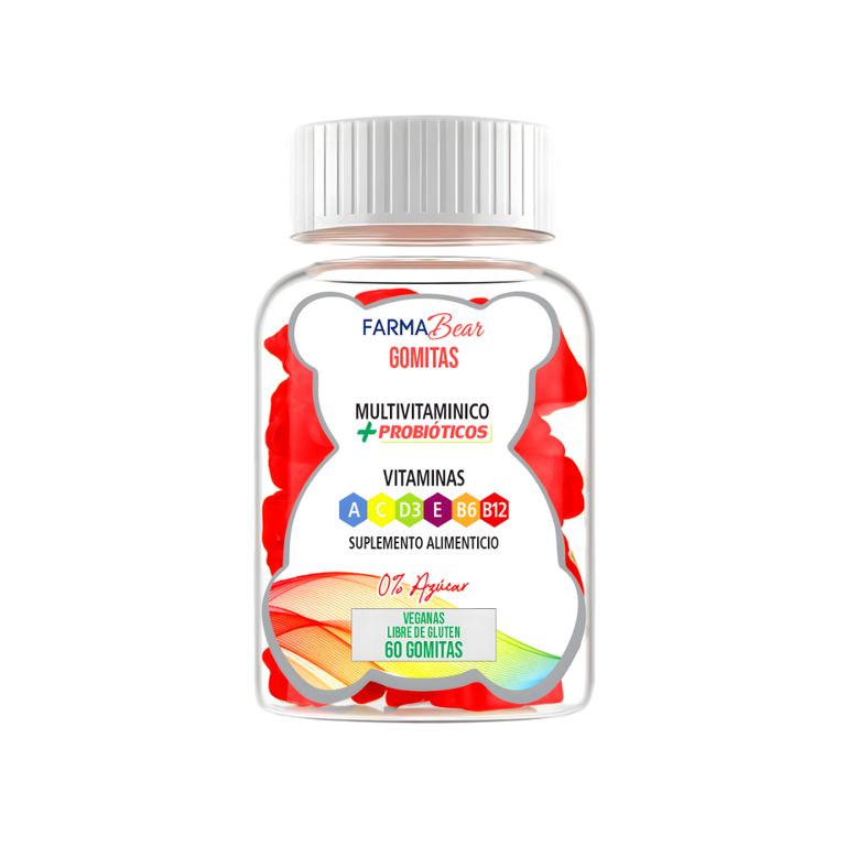 GENERICO Multivitaminico + Probiotico Farma Bear 60 Gomitas Sabor ...