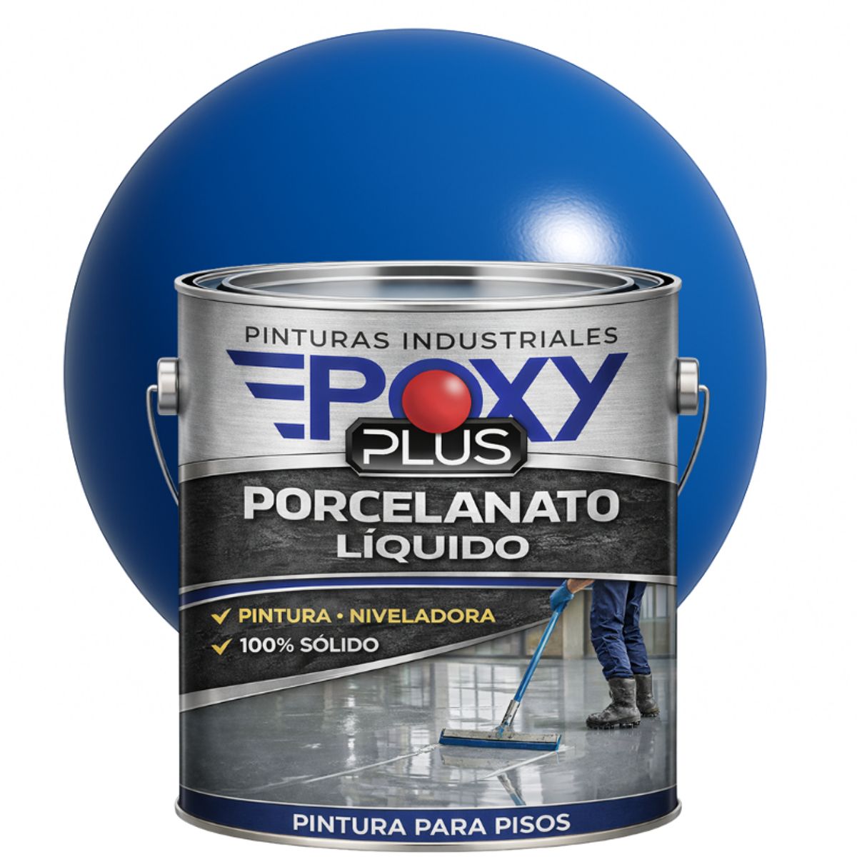EPOXY PORCELANATO LIQUIDO PREMIUM - KIT GALÓN - AZUL GENCIANA RAL 5010 ...