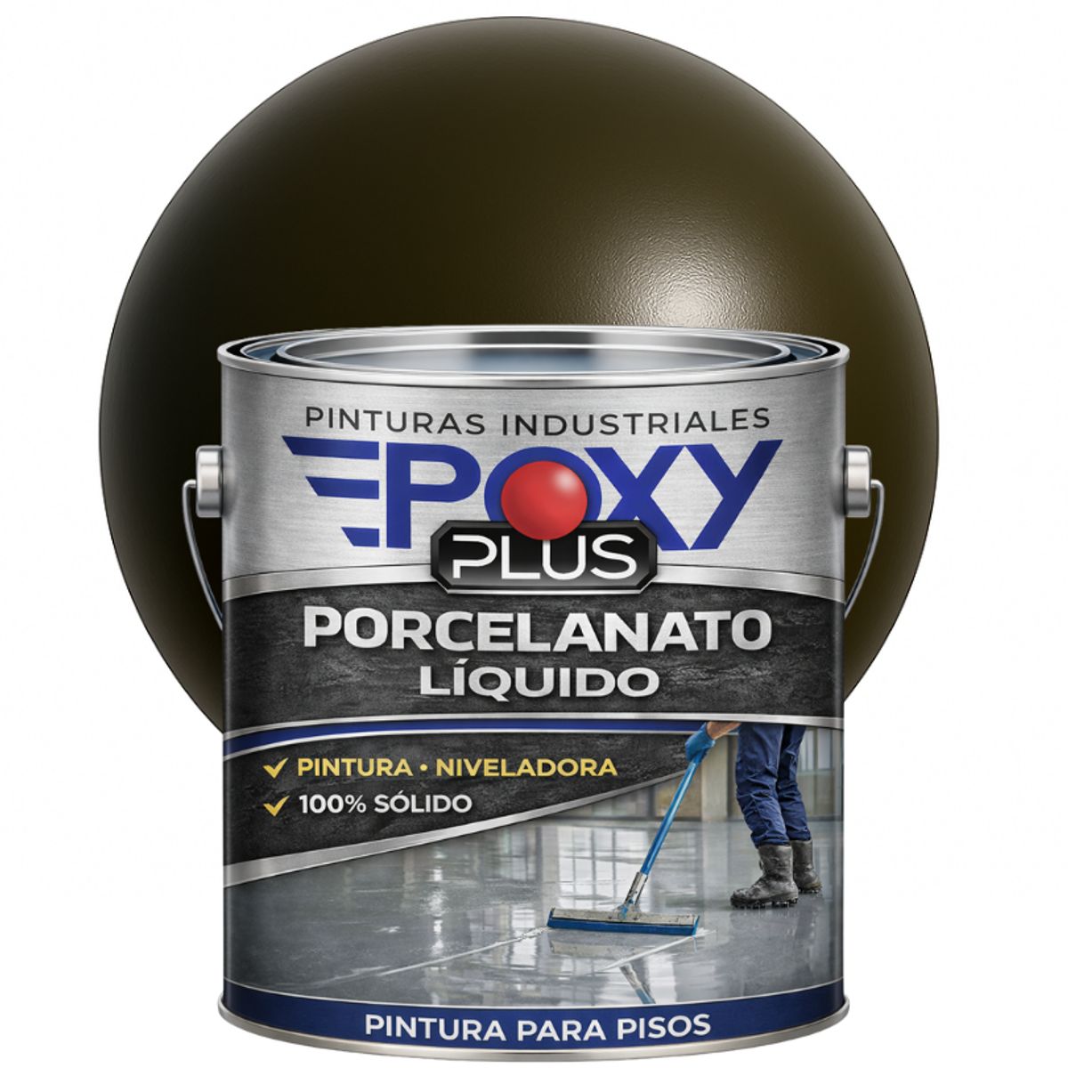 EPOXY PORCELANATO LIQUIDO PREMIUM - KIT GALÓN - VERDE PARDUZCO RAL 6008 ...