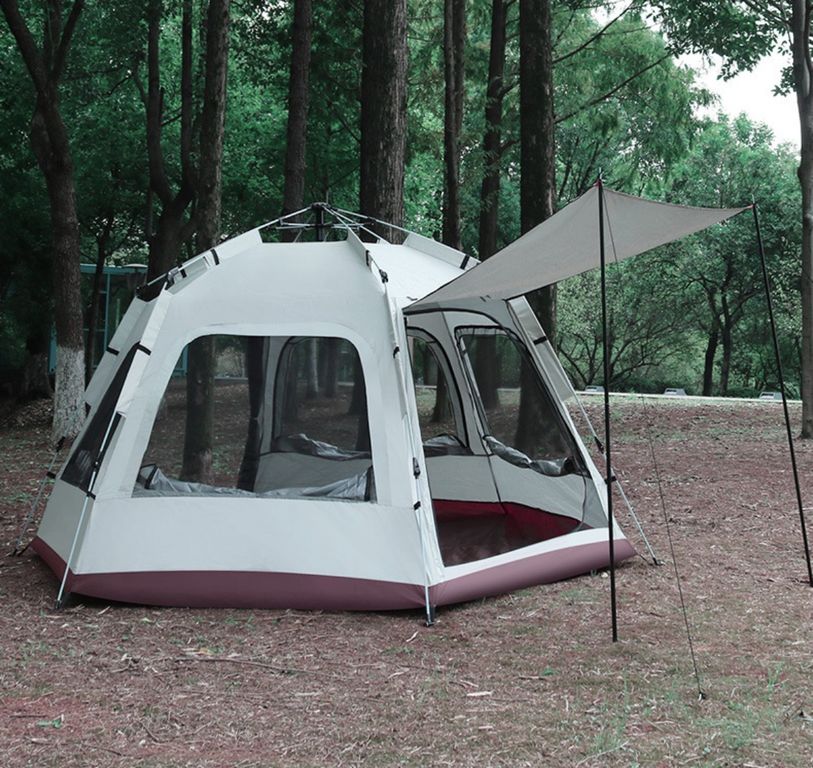 Carpa Automática Hexagonal Para 6 Personas 240x280x160 beige | Sodimac ...