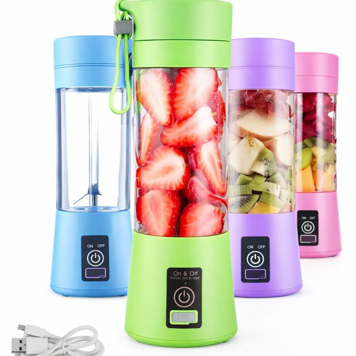 GENERICO Licuadora Portátil Recargable USB Ideal para Smoothies y Jugos ...