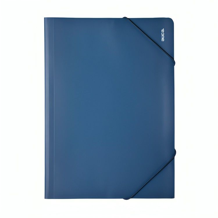 AUCA Pack 4 Carpeta PVC Cartera con Elástico Azul | falabella.com
