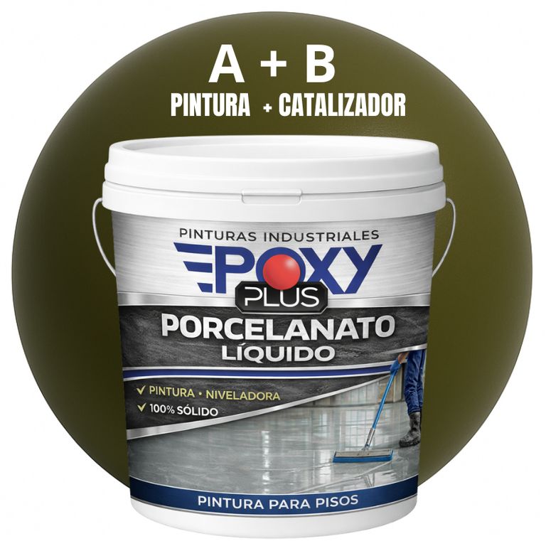 EPOXY PORCELANATO LIQUIDO PREMIUM - KIT TINETA 14 KILOS - OLIVA ...