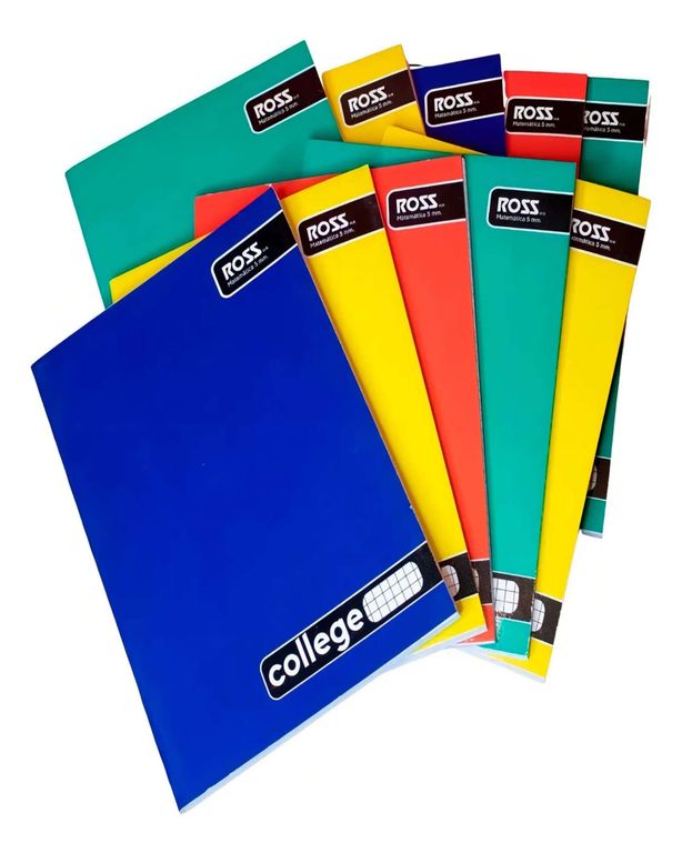 GENERICO PACK DE 10 CUADERNOS COLLAGE ROSS 7mm 80 Hojas | Falabella Chile