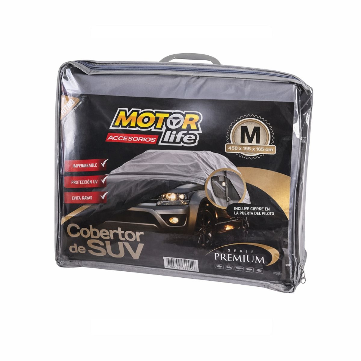 MOTORLIFE Cubre Auto SUV Talla M para Automovil 100% Impermeable ...