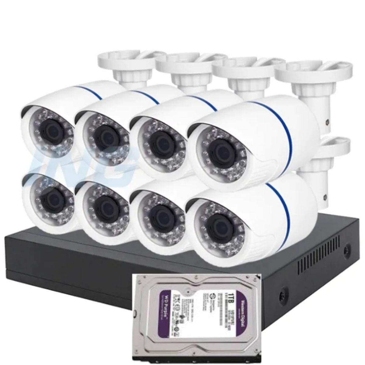 ARTIHOGAR Kit Cctv 8 Cámaras Seguridad + Disco Duro 1 Terabyte ...