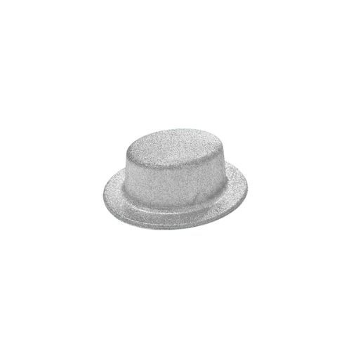 Sombrero plano con glitter plateado | Sodimac Chile
