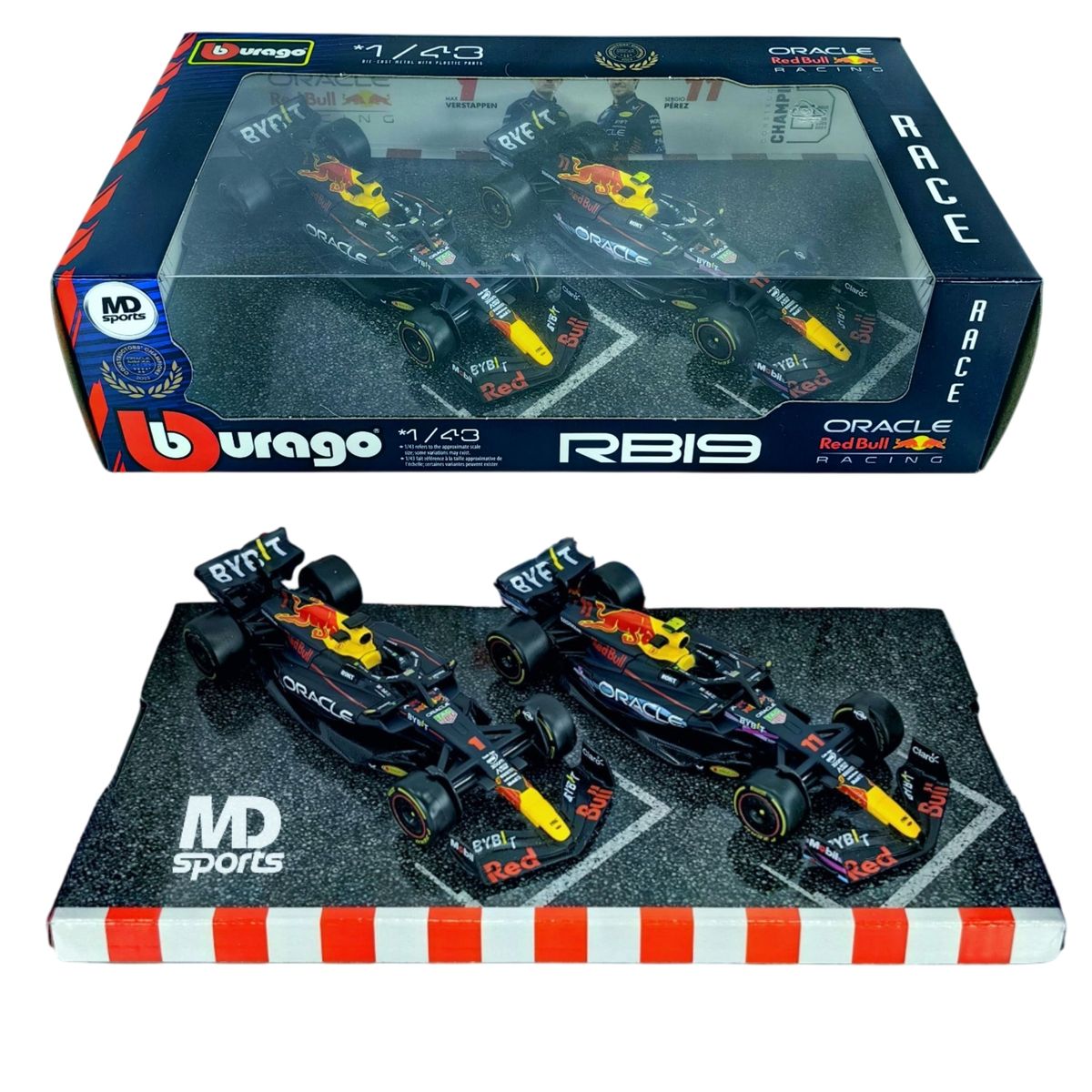 FORMULA 1 Pack F1 2 Autos Redbull Rb19 2023 Verstappen & Checo 1:43 ...
