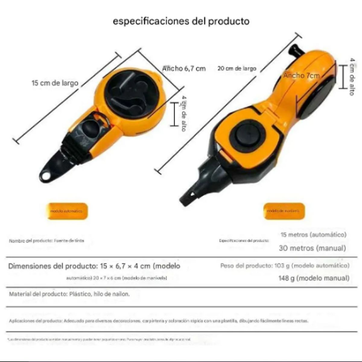 GENERICO Herramienta Marcador De Línea Tinta Automático Carpintería ...