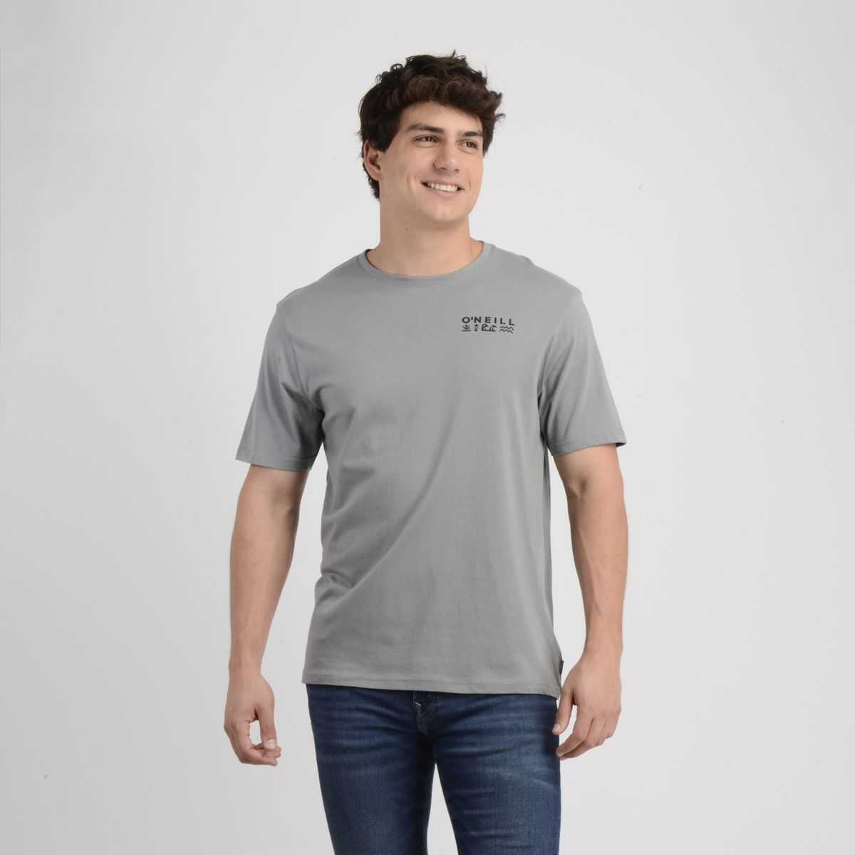 O'NEILL POLERA MANGA CORTA GLYPHS GRIS | Falabella Chile