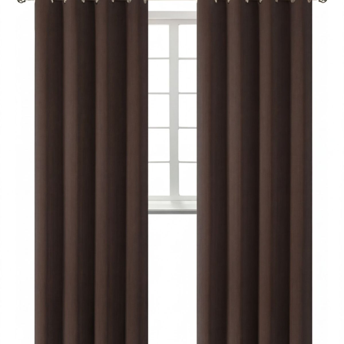 GENERICO Cortina Blackout 1 Paño 140x220 Cm Tela Poliéster Color Marrón ...