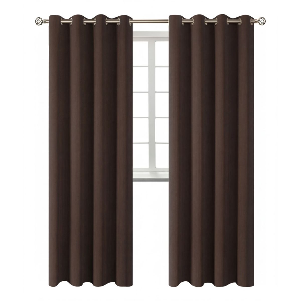 GENERICO Cortina Blackout 1 Paño 140x220 Cm Tela Poliéster Color Marrón ...