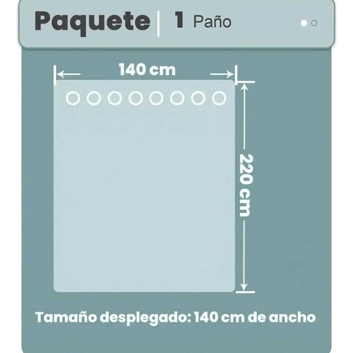 GENERICO Cortina Blackout 1 Paño 140x220 Cm Tela Poliéster Color Marrón ...