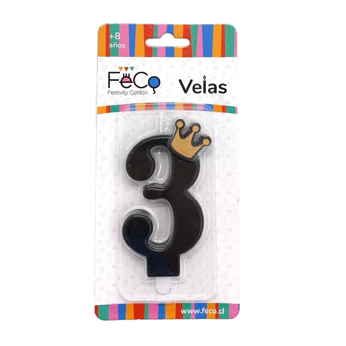 GENERICO VELA CORONA NUMERAL 3 X1 UNI | Falabella Chile