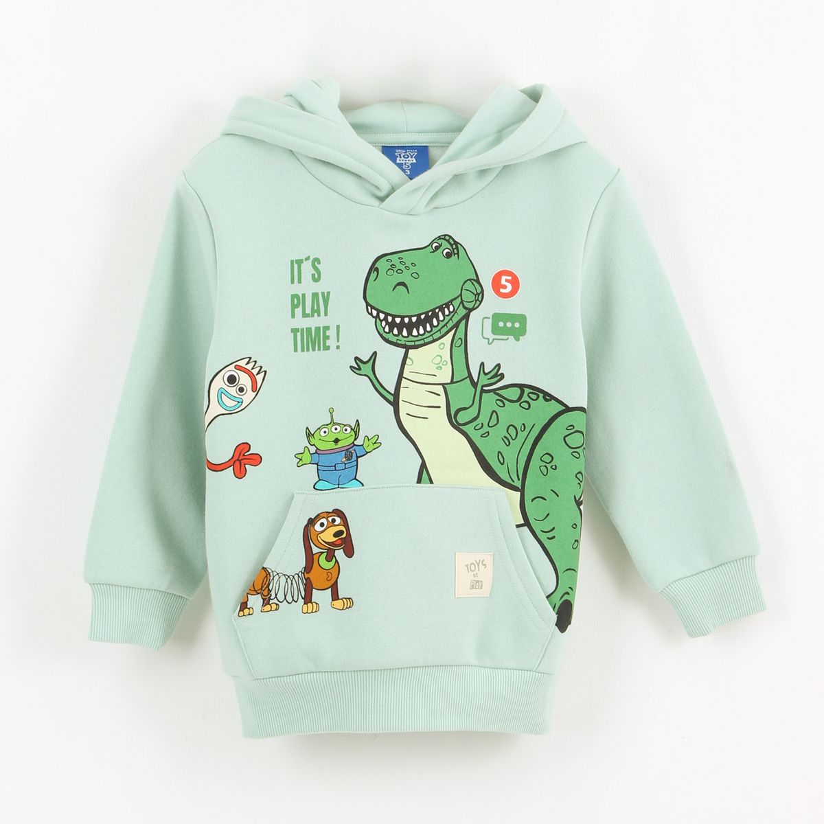 DISNEY Polerón Cerrado Niño Hoodie Rex Toy Story Verde Disney ...