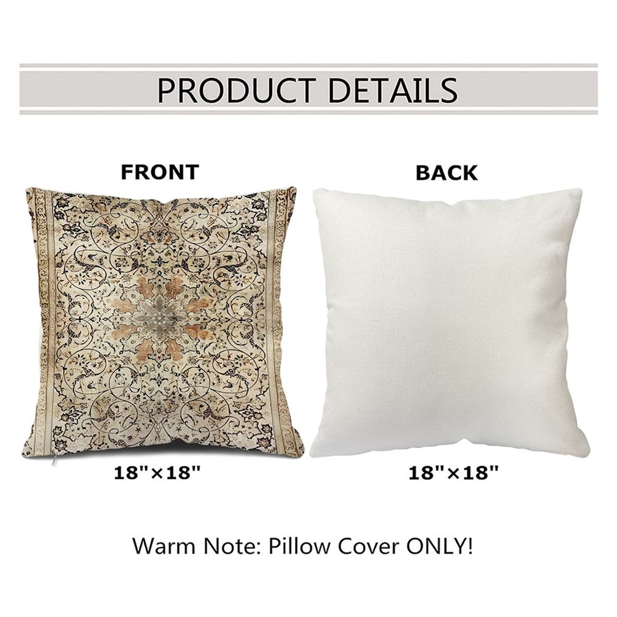 TIOZONEY 2pcs Funda de almohada bordada19 x 19 pulgadas | Falabella Chile