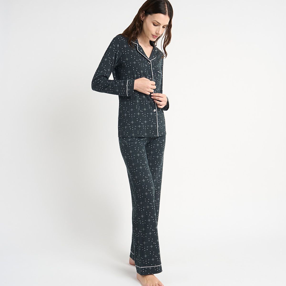 BARBIZON PIJAMA MUJER BARBIZON JACI CHARCOAL ESTAMPADO | Falabella Chile