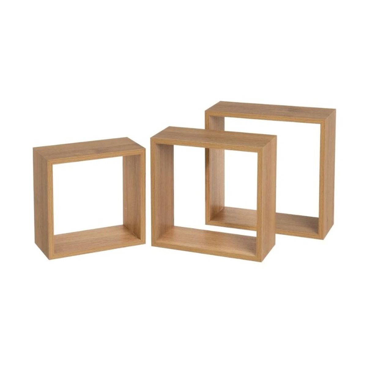GENERICO Set 3 Repisas Estantes Flotantes Cubo de Madera Cafe ...