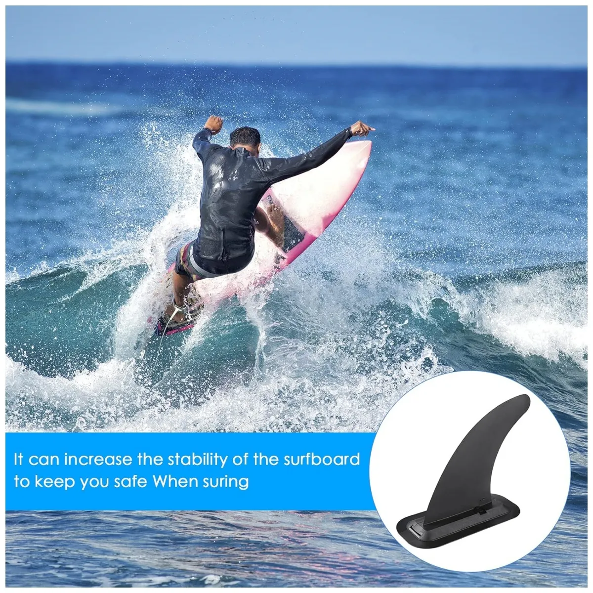 KUANGYE Aleta Quilla Stand Up Paddle 9 Pulgadas de Quilla Universal ...