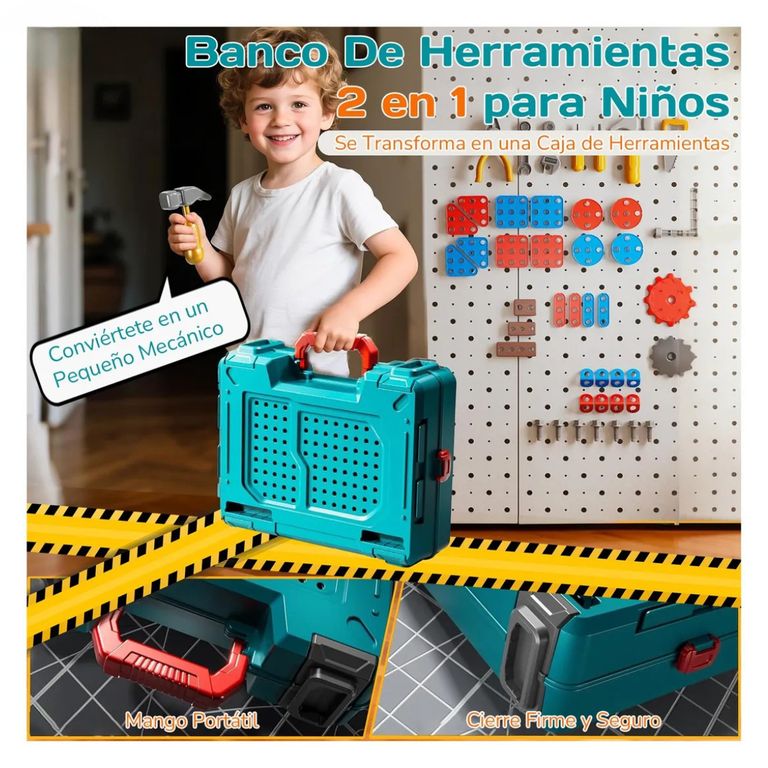 OEM Juguete Set Herramientas Y Taller Con Banco Rolin 154 Piezas ...